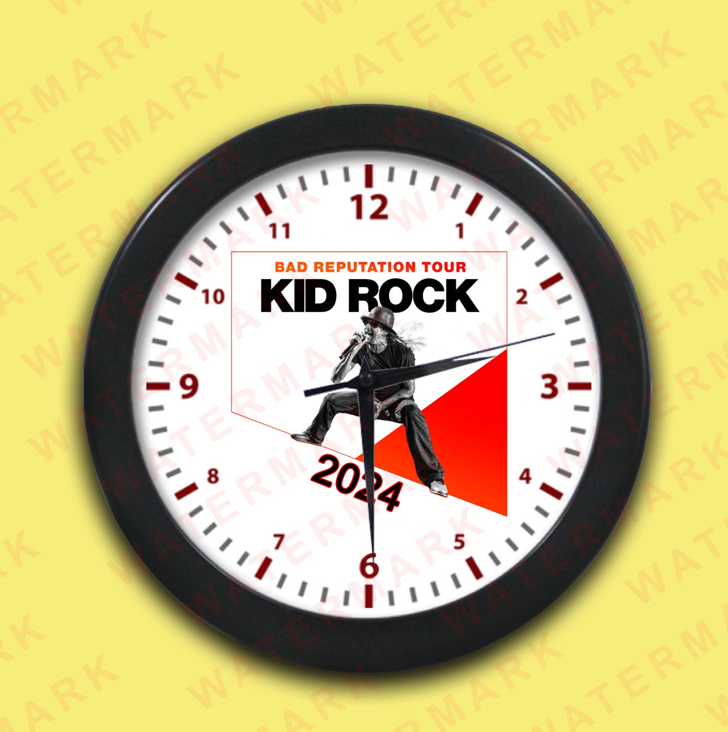 KID ROCK BAD REPUTATION TOUR 2024 Wall Clocks