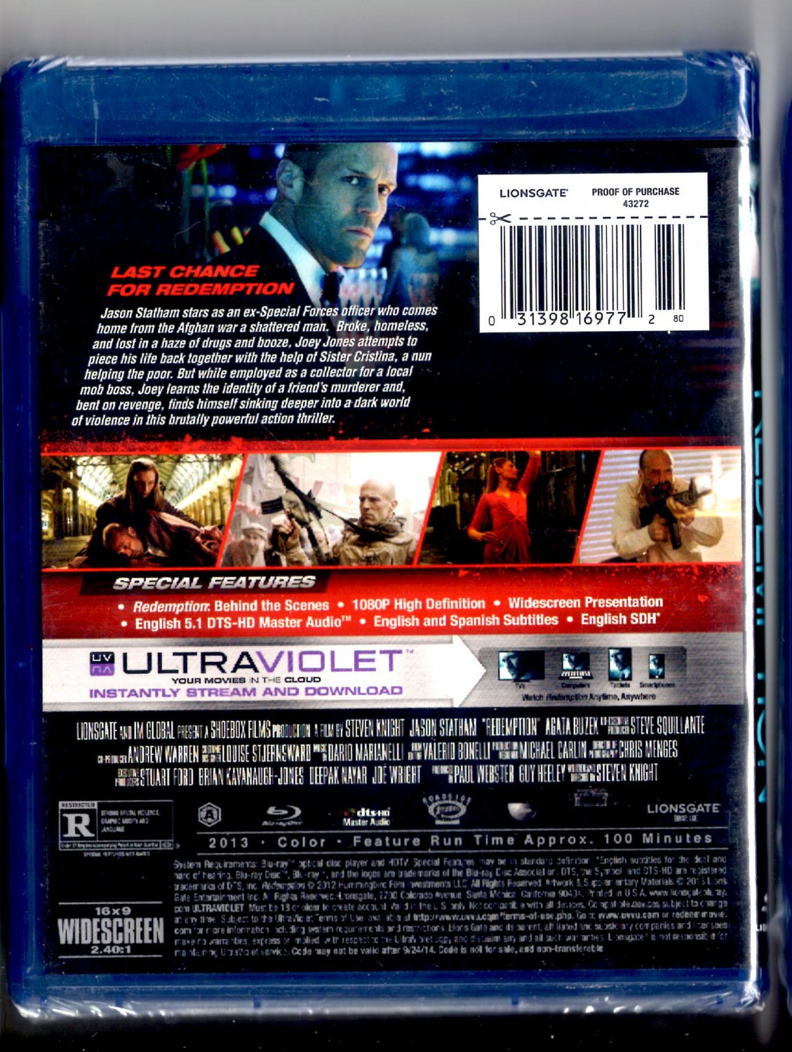 Redemption (Hummingbird) Blu-ray + Digital HD UV Ultraviolet Action ...