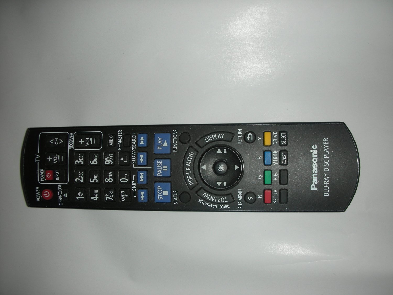 Panasonic N2QAYB000378 Blu-Ray Disc Player Remote Controller Genuine ...