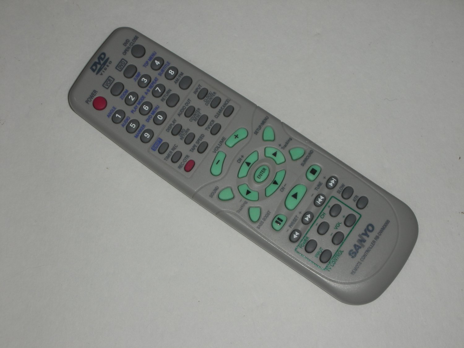 Sanyo RB-DWM3000 VCR VHS DVD Player Combo Remote Controller Genuine ...