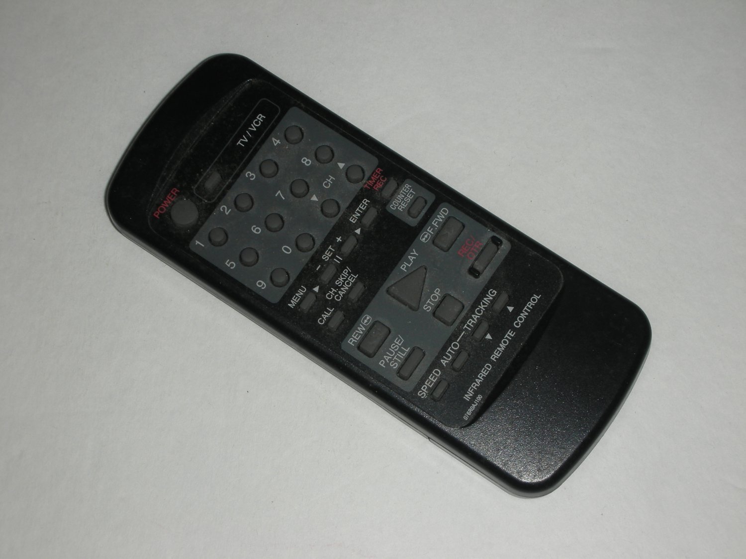 076N0AJ100 VCR VHS Video Cassette Recorder Remote Controller Genuine ...