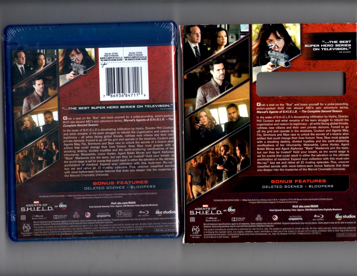 Marvel Agents of S.H.I.E.L.D. Complete Second Season 2 Blu-ray brand ...