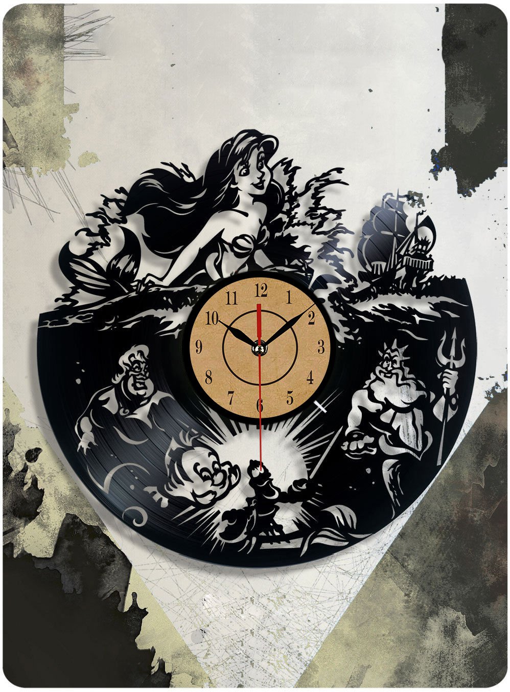 Ariel disney film movie wall clocks watch