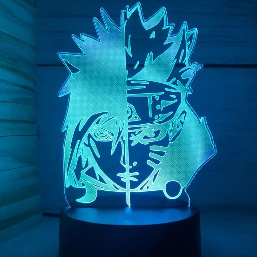 Naruto anime manga lamp 3d usb 7 colors rotation