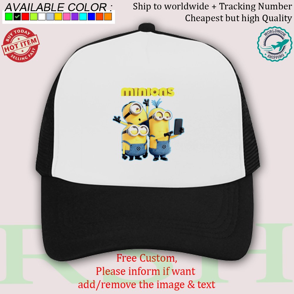 2 MINIONS, DESPICABLE ME, MIB Hats Caps