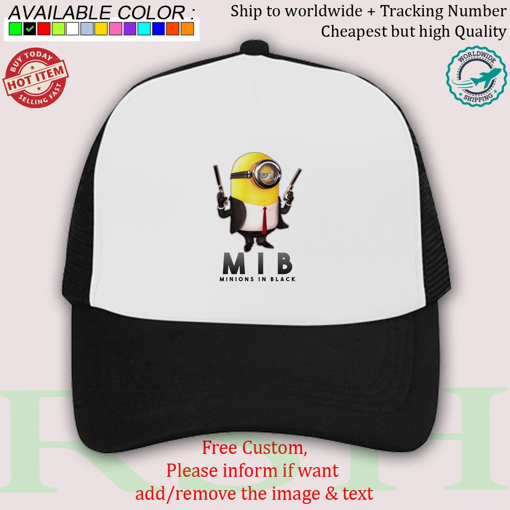5 MINIONS, DESPICABLE ME, MIB Hats Caps