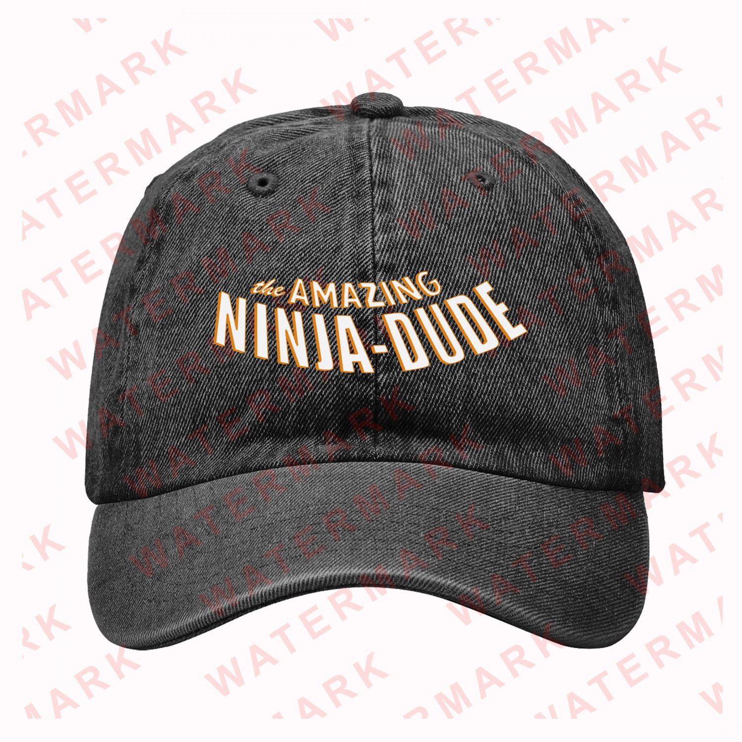 3 AMAZING NINJA DUDE COMIC COVER Denim Hat Cap