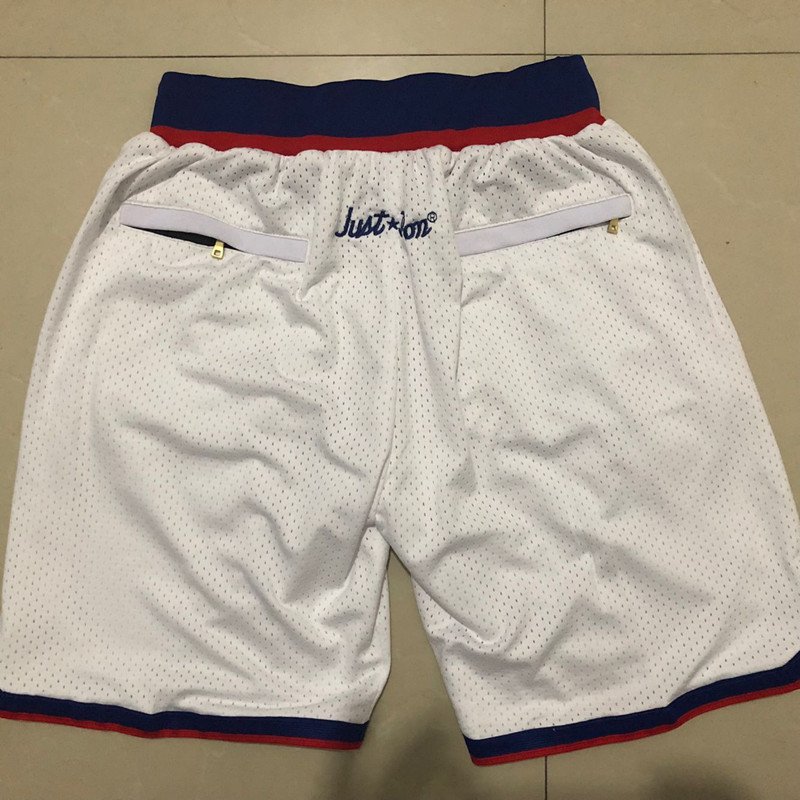 New NBA short Washington Bullets Throwback Shorts White