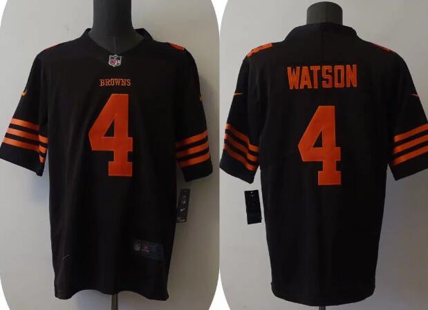 Cleveland Browns #4 Deshaun Watson Color Rush jerseys Brown