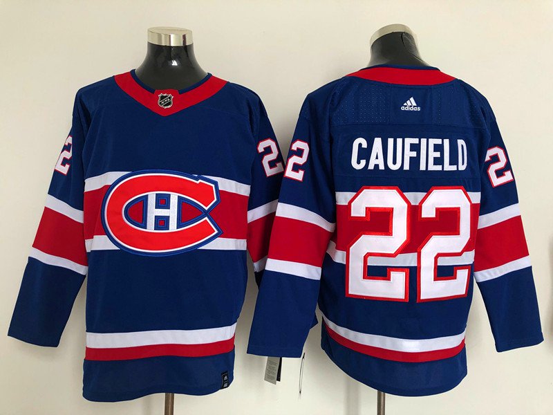 jerseys Montreal Canadiens #22 Cole Caufield Retro Jersey Blue