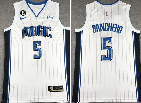 Orlando Magic #5 Paolo Banchero 2022-23 Season Jersey White