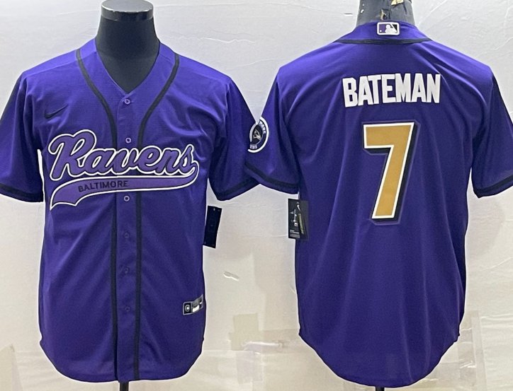 Baltimore Ravens #7 Trace Mcsorley Color Rush Baseball Jersey Purple