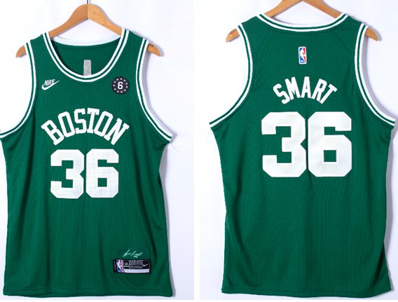 Boston Celtics #36 Marcus Smart Classic Jersey Green