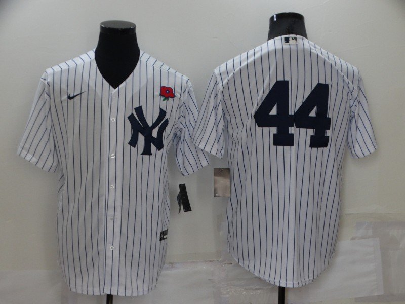 Nike New York Yankee #44 2022 Memorial Day Cool Base Jersey White ...