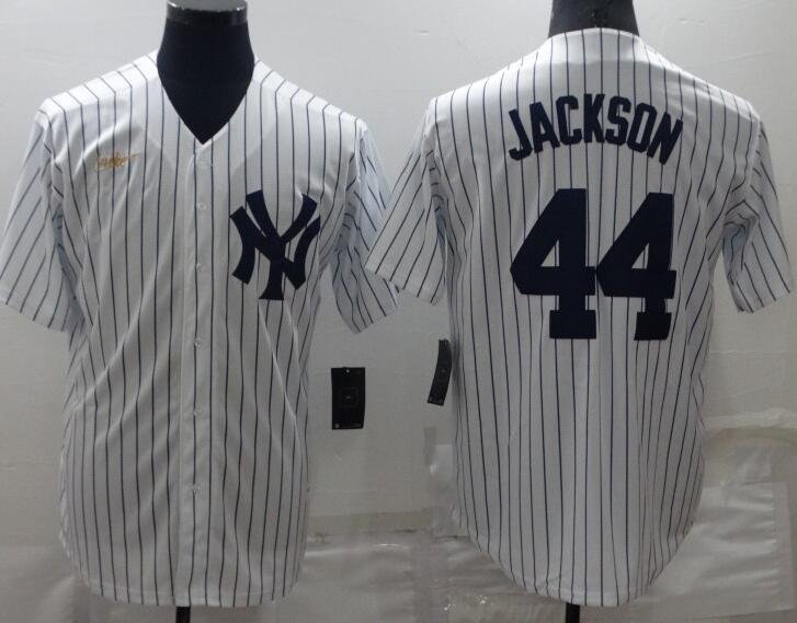 Nike New York Yankee #44 Reggie Jackson Throwback Jersey White