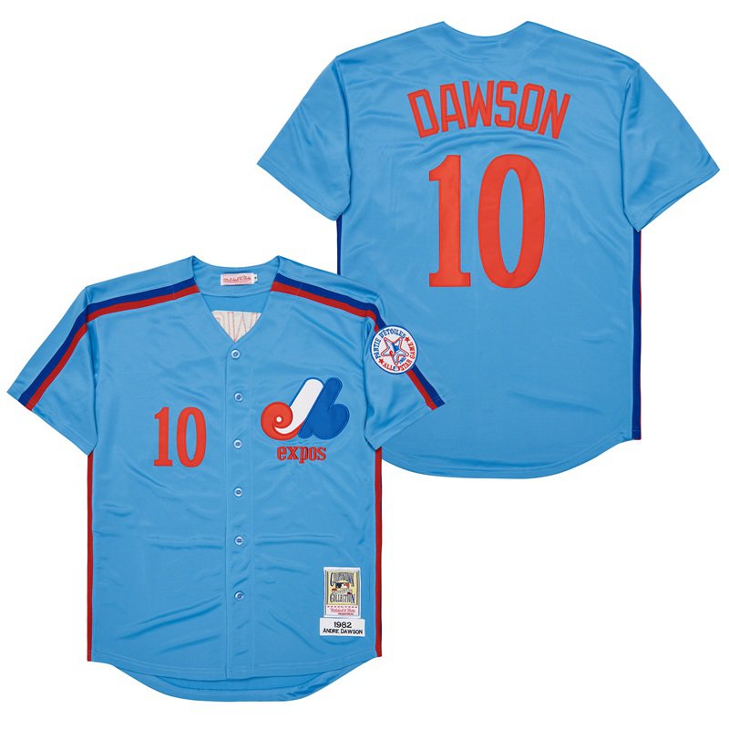 Montreal Expos #10 Andre Dawson Baseball Jersey Blue Retro