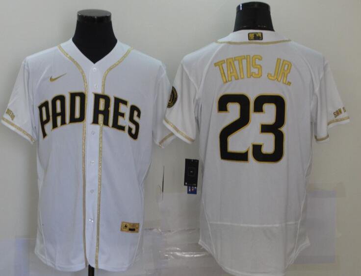 San Diego Padres #23 Fernando Tatis Jr. Flexbase Jersey White Gold