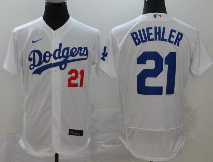 Los Angeles Dodgers #21 Walker Buehler Flexbase Jersey White