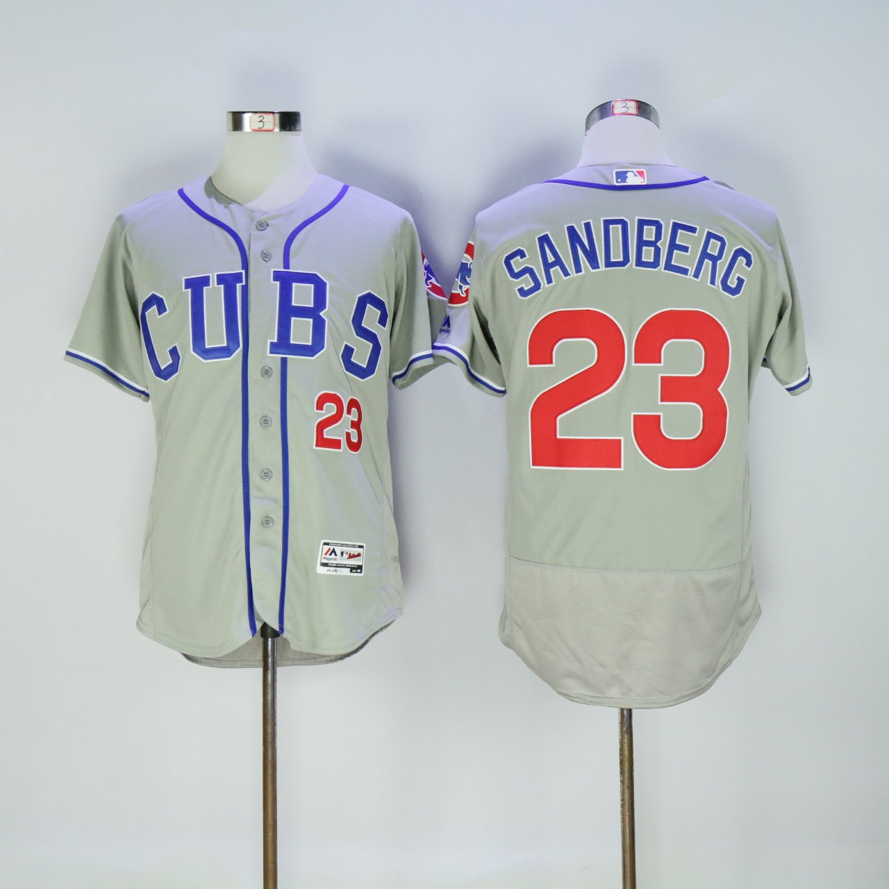 Chicago Cubs 23 Ryne Sandberg Flexbase Baseball Jersey Gray