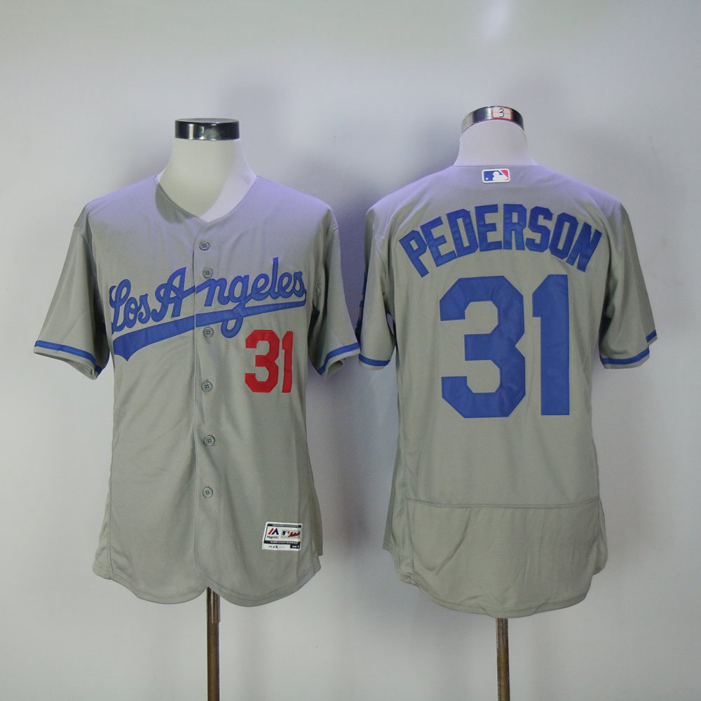 Los Angeles Dodgers 31 Joc Pederson Flexbase Baseball Jersey WhiteLos Gray
