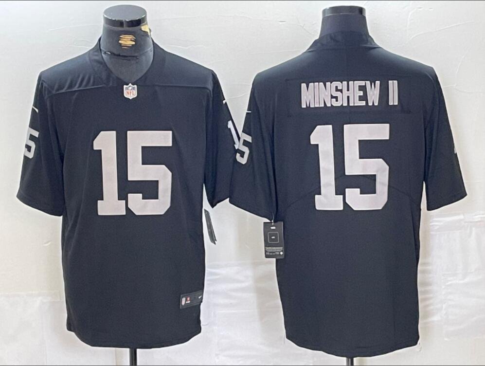 Las Vegas Raiders #15 Gardner Minshew II JerseysBlack