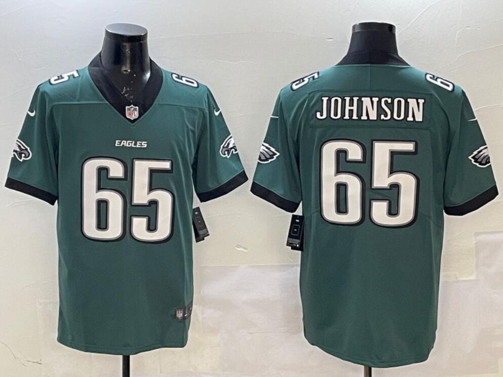 Philadelphia Eagles #65 Lane Johnson Vapor jerseysGreen