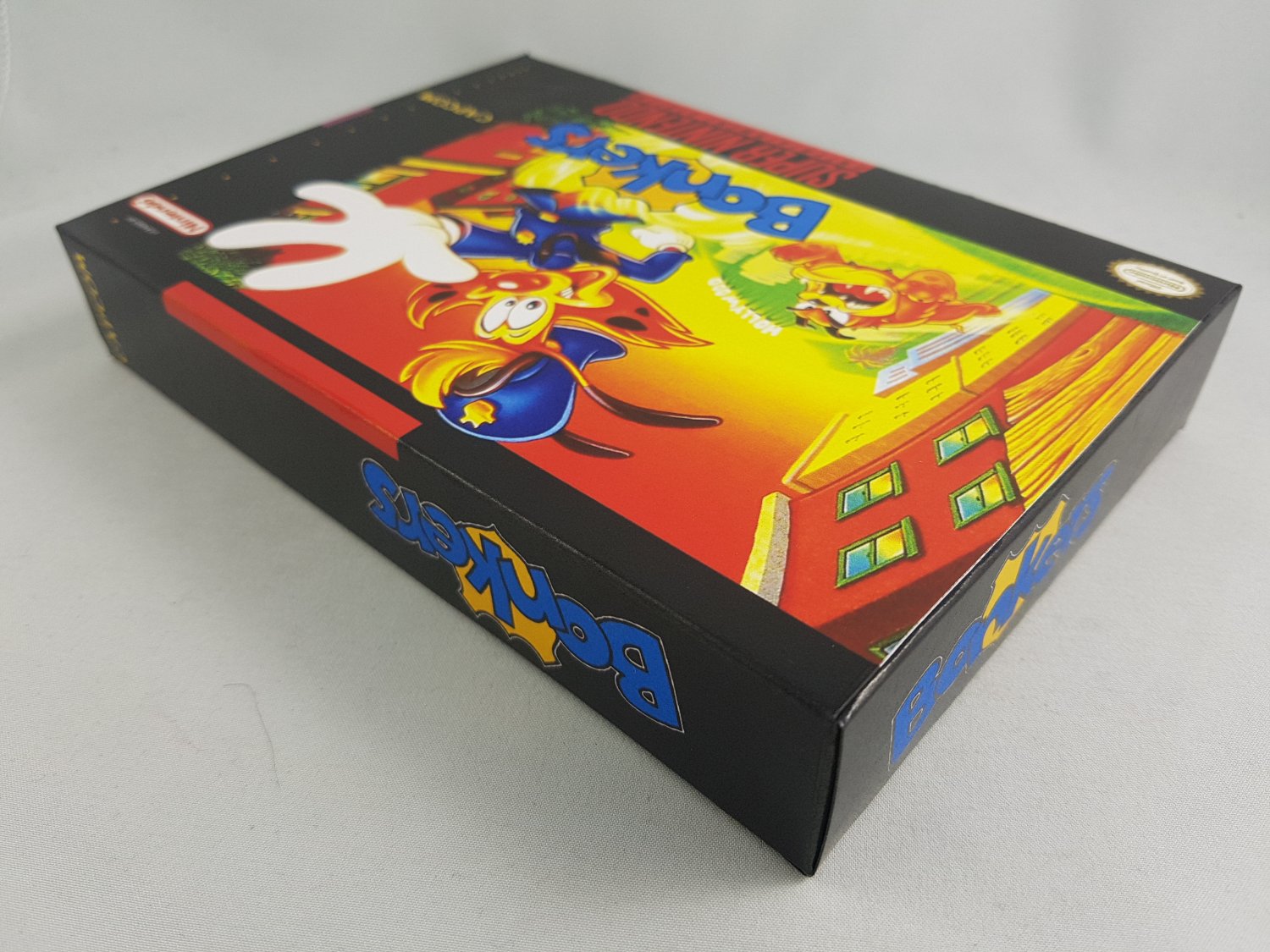 BONKERS - SNES, Super Nintendo Custom Replacement Box optional w/ Insert Tray & PVC Protector