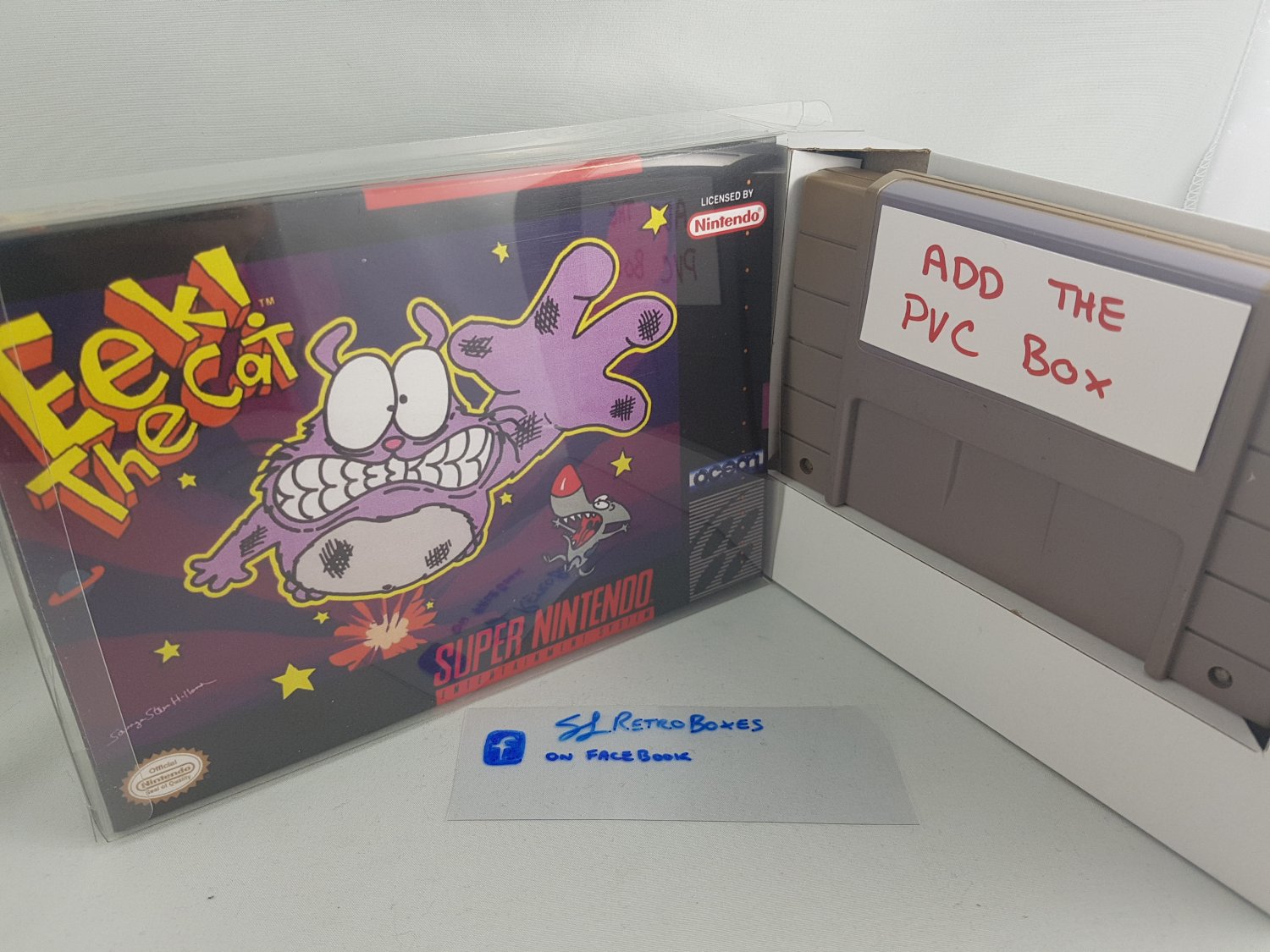 EEK! THE CAT - SNES, Super Nintendo Custom Replacement Box optional w ...