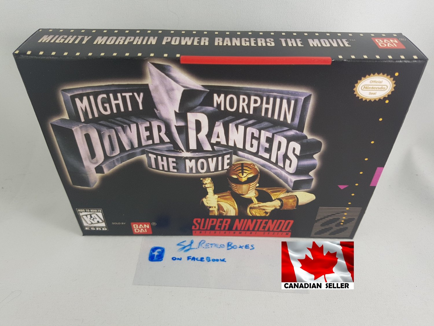 MIGHTY MORPHIN POWER RANGERS THE MOVIE - SNES, Super Nintendo Box w ...