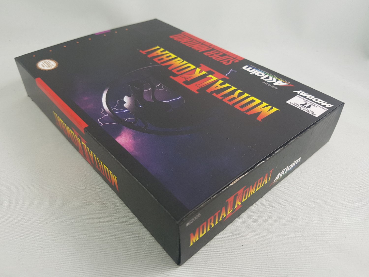 MORTAL KOMBAT II - MK2 SNES, Super Nintendo Custom Box optional w ...