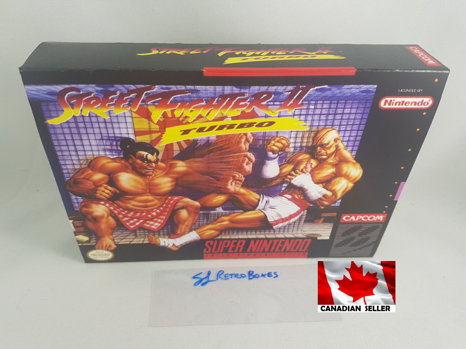 STREET FIGHTER 2 TURBO - SNES, Super Nintendo Custom Box optional w/ Insert Tray & PVC Protector