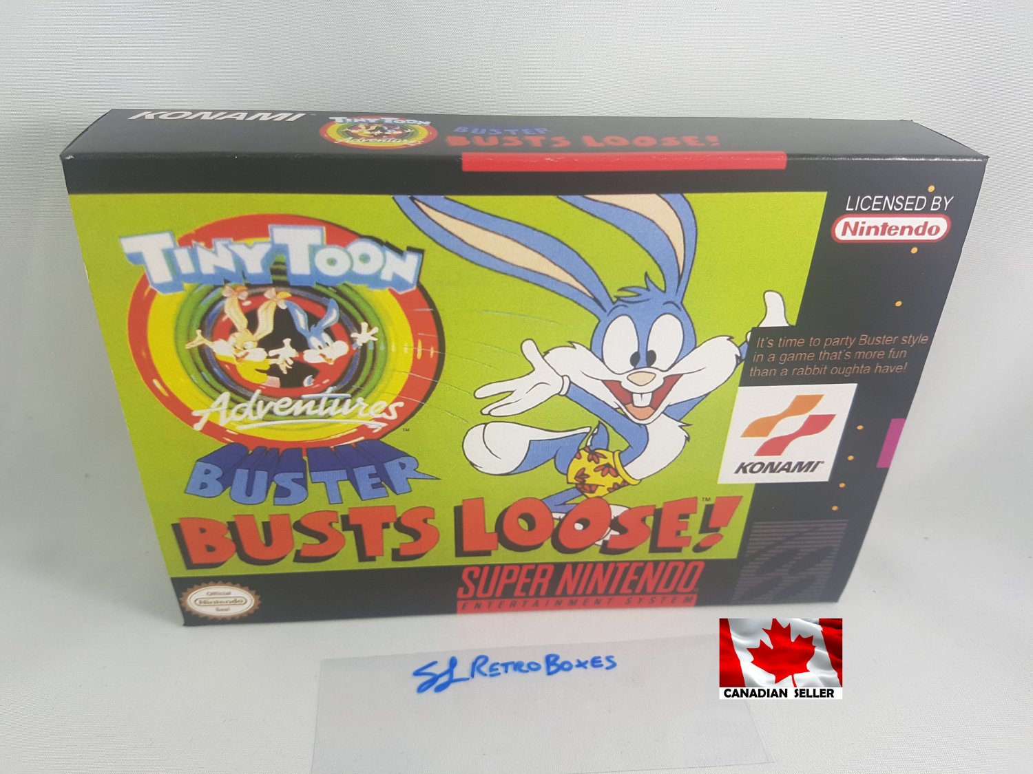 TINY TOON ADVENTURES BUSTER BUSTS LOOSE - SNES, Super Nintendo Custom ...