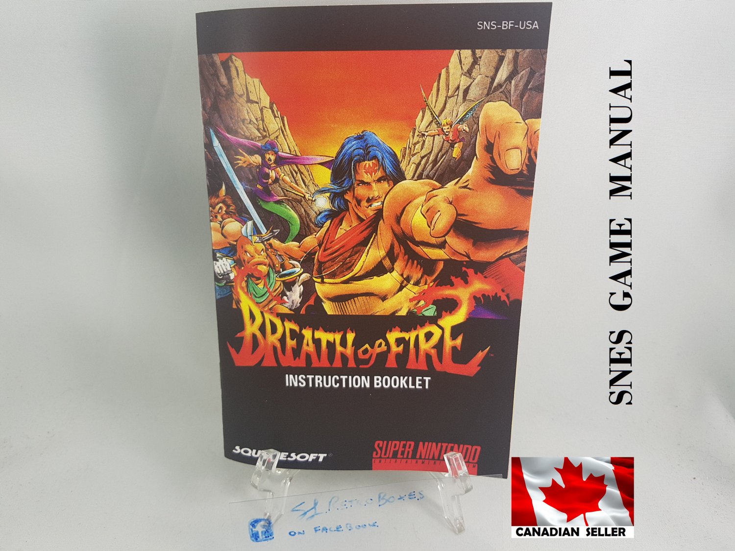 MANUAL SNES - BREATH OF FIRE - Super Nintendo Replacement Instruction ...