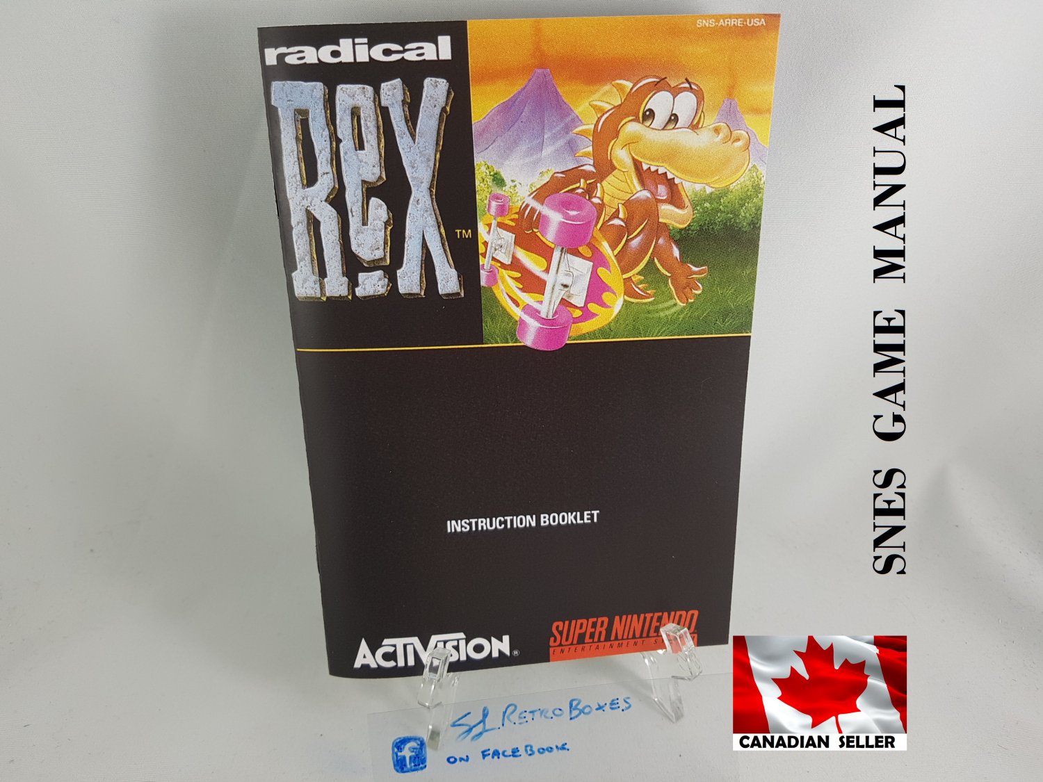 MANUAL SNES - RADICAL REX - Super Nintendo Replacement Instruction ...