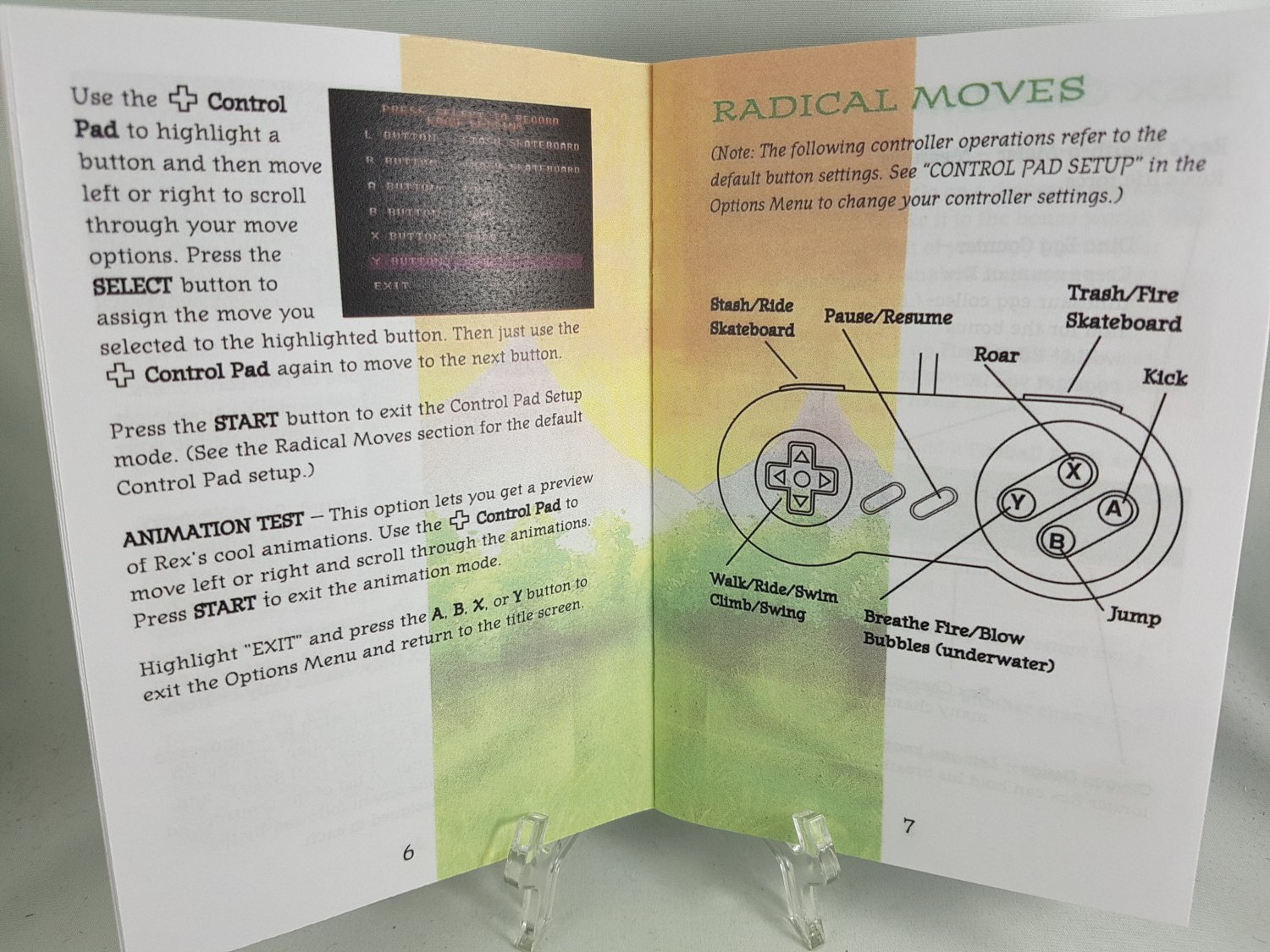 MANUAL SNES - RADICAL REX - Super Nintendo Replacement Instruction ...