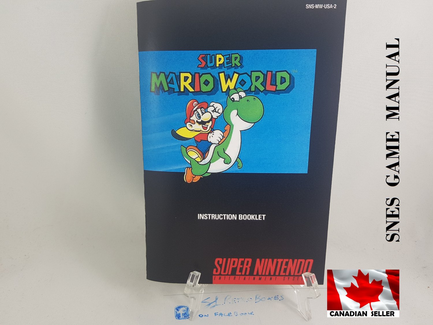 MANUAL SNES - SUPER MARIO WORLD - Super Nintendo Replacement ...