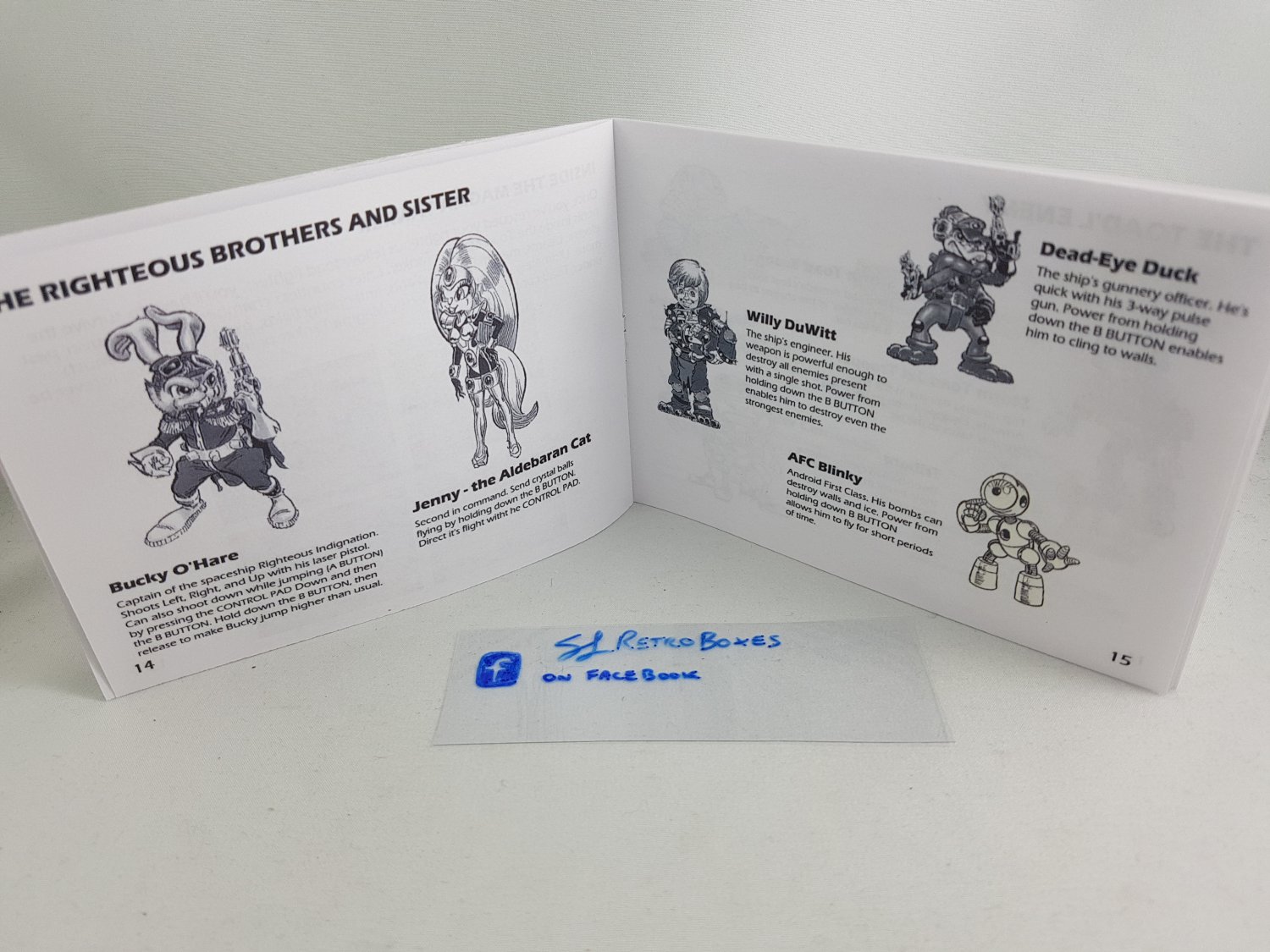MANUAL NES - BUCKY O HARE - Nintendo Replacement Instruction Manual Booklet