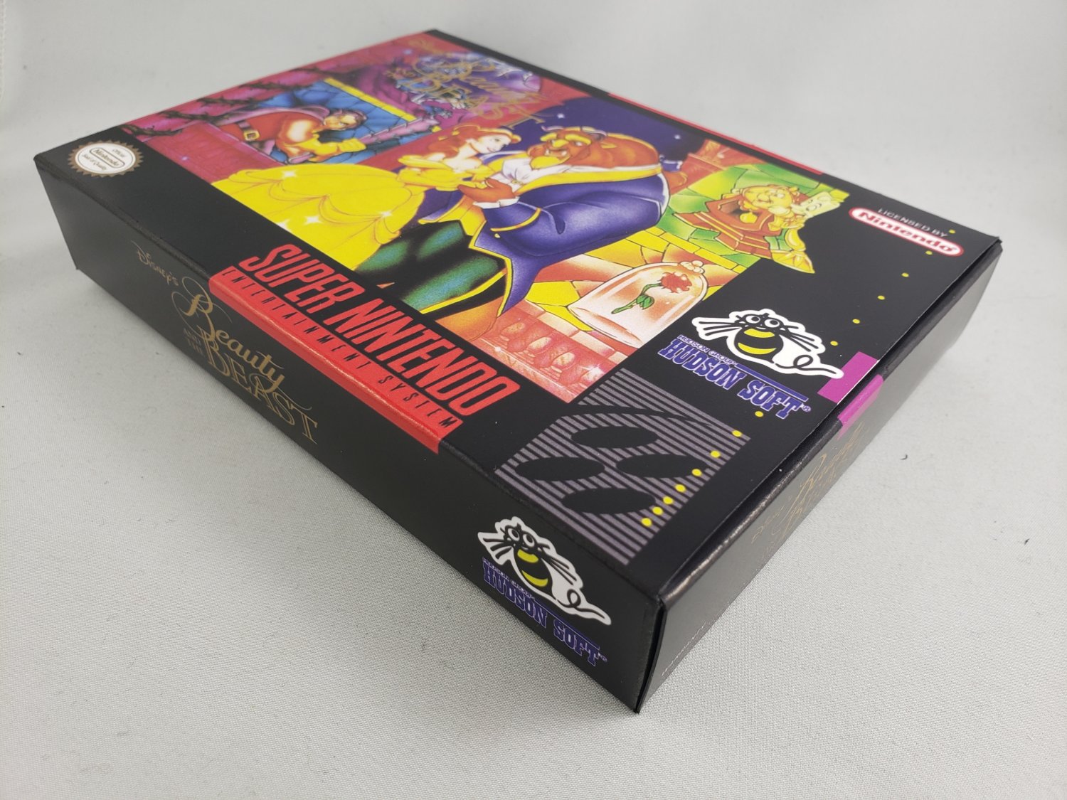 BEAUTY AND THE BEAST - SNES, Super Nintendo Custom Box optional w/ Insert Tray & PVC Protector