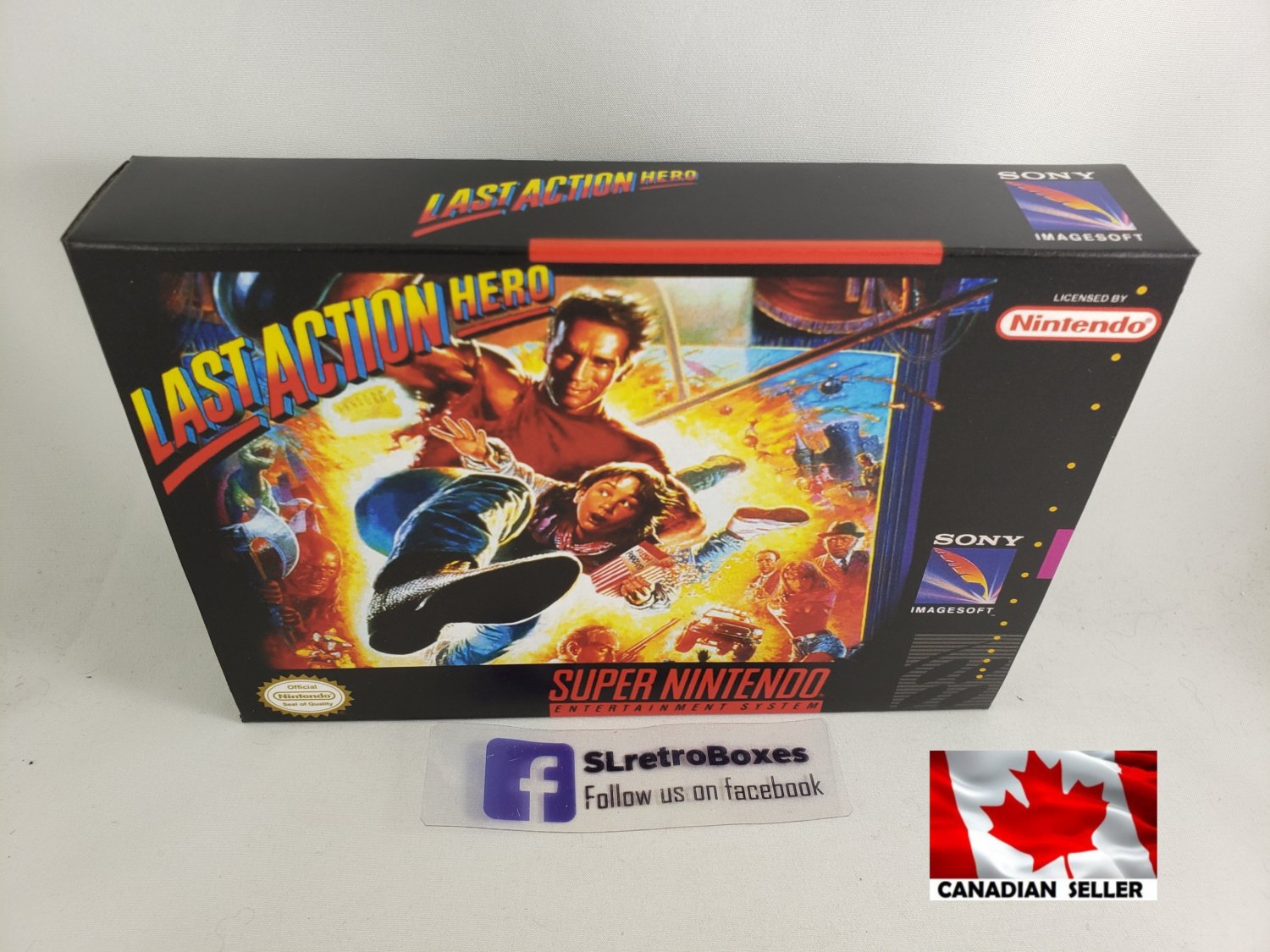 LAST ACTION HERO - SNES, Super Nintendo Custom replacement Box optional ...