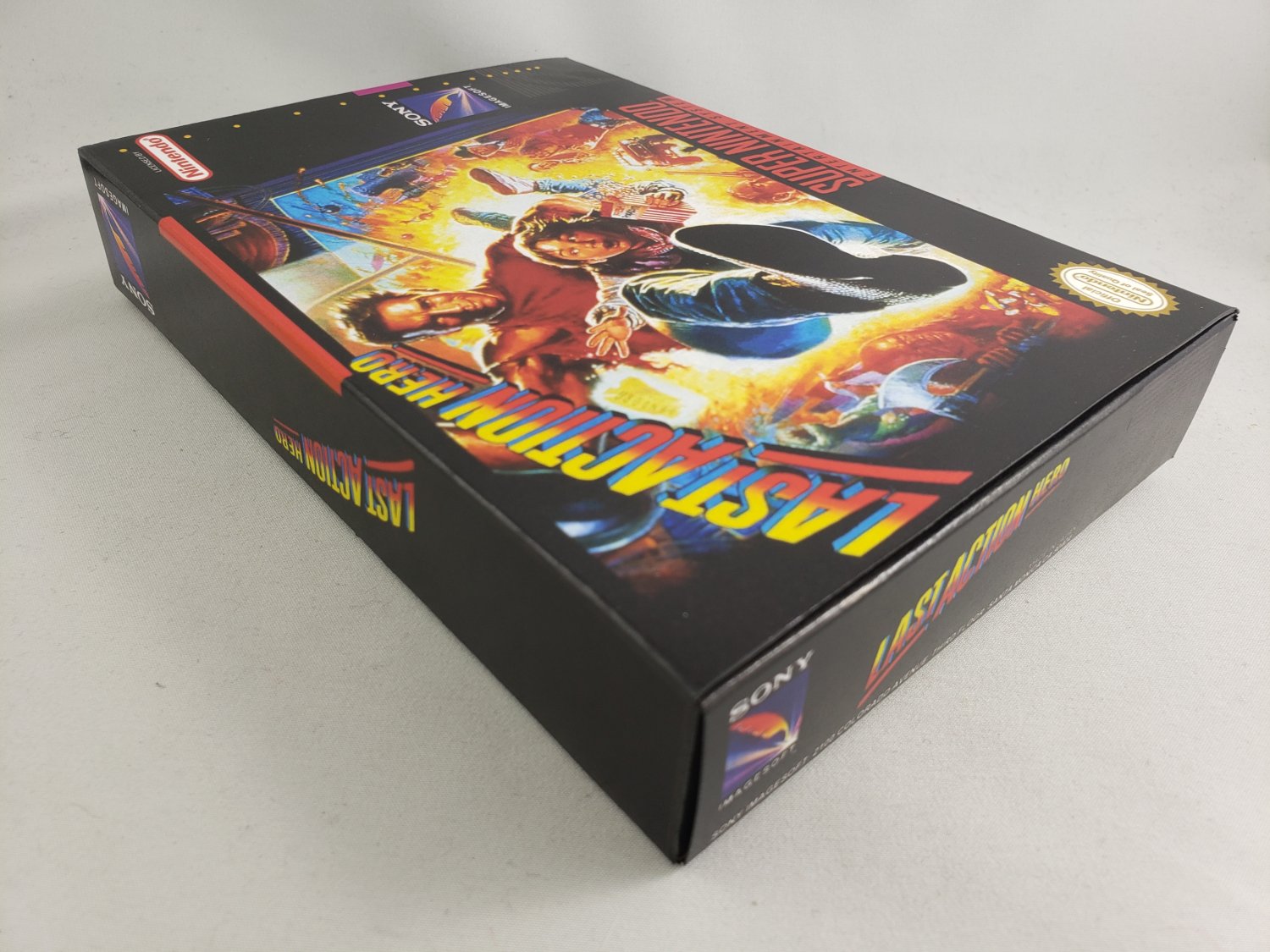 LAST ACTION HERO - SNES, Super Nintendo Custom replacement Box optional ...