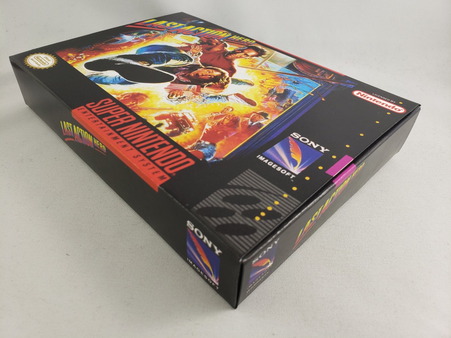 LAST ACTION HERO - SNES, Super Nintendo Custom replacement Box optional ...