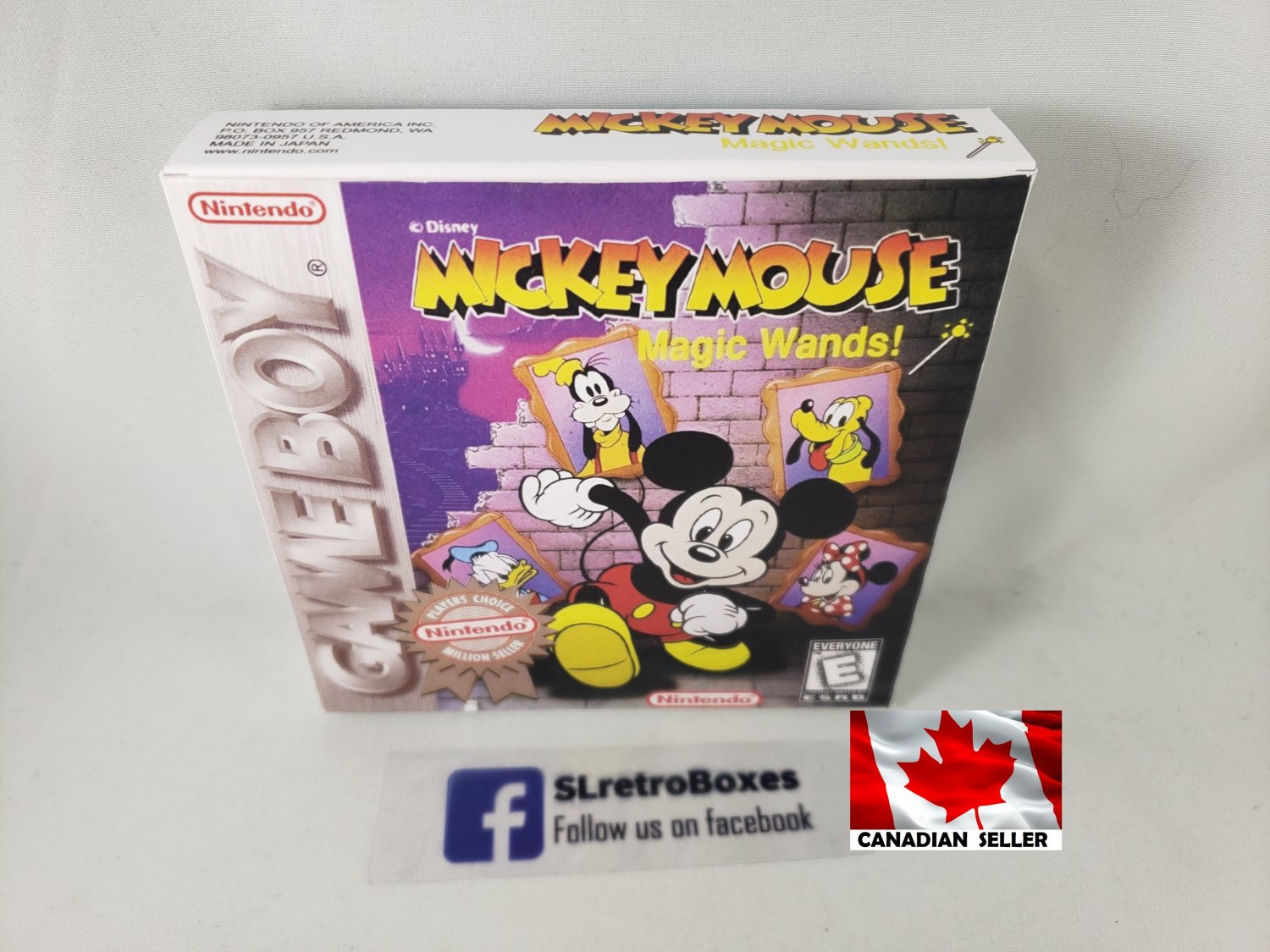 MICKEY MOUSE MAGIC WANDS - Nintendo Game Boy Custom replica Box w ...