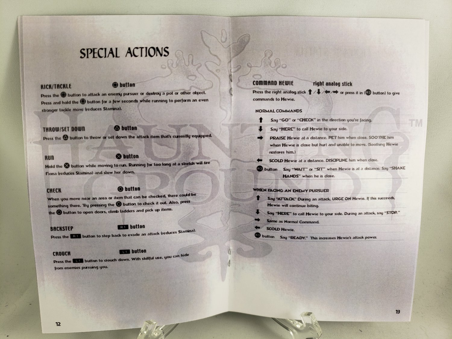 MANUAL PS2 - HAUNTING GROUND - SONY Playstation 2 Replacement ...