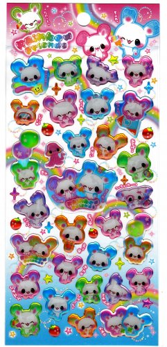 Kamio Japan Rainbow Friends Epoxy Sticker Sheet Kawaii