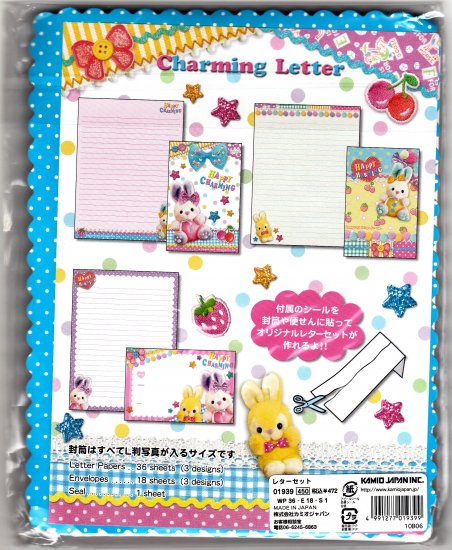 Kamio Japan Happy Charming Letter Set with Stickers Kawaii