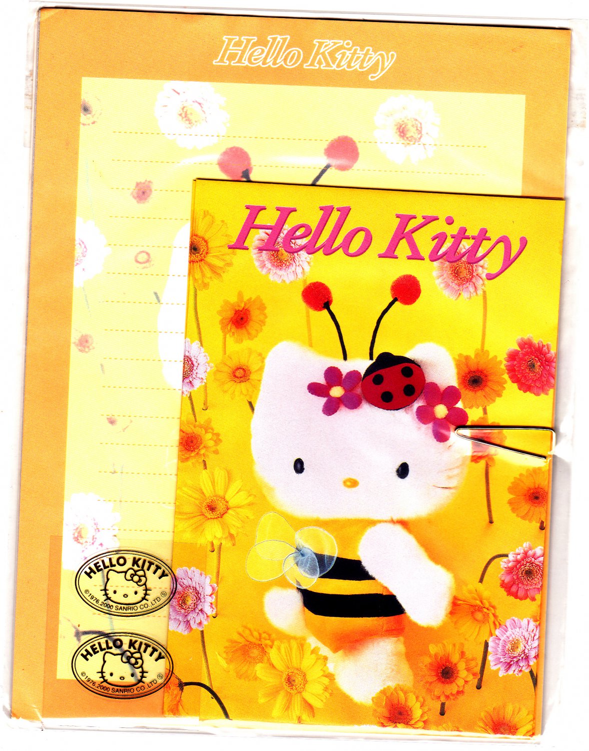 Sanrio Japan Hello Kitty Bee Letter Set with Stickers 2000 Kawaii