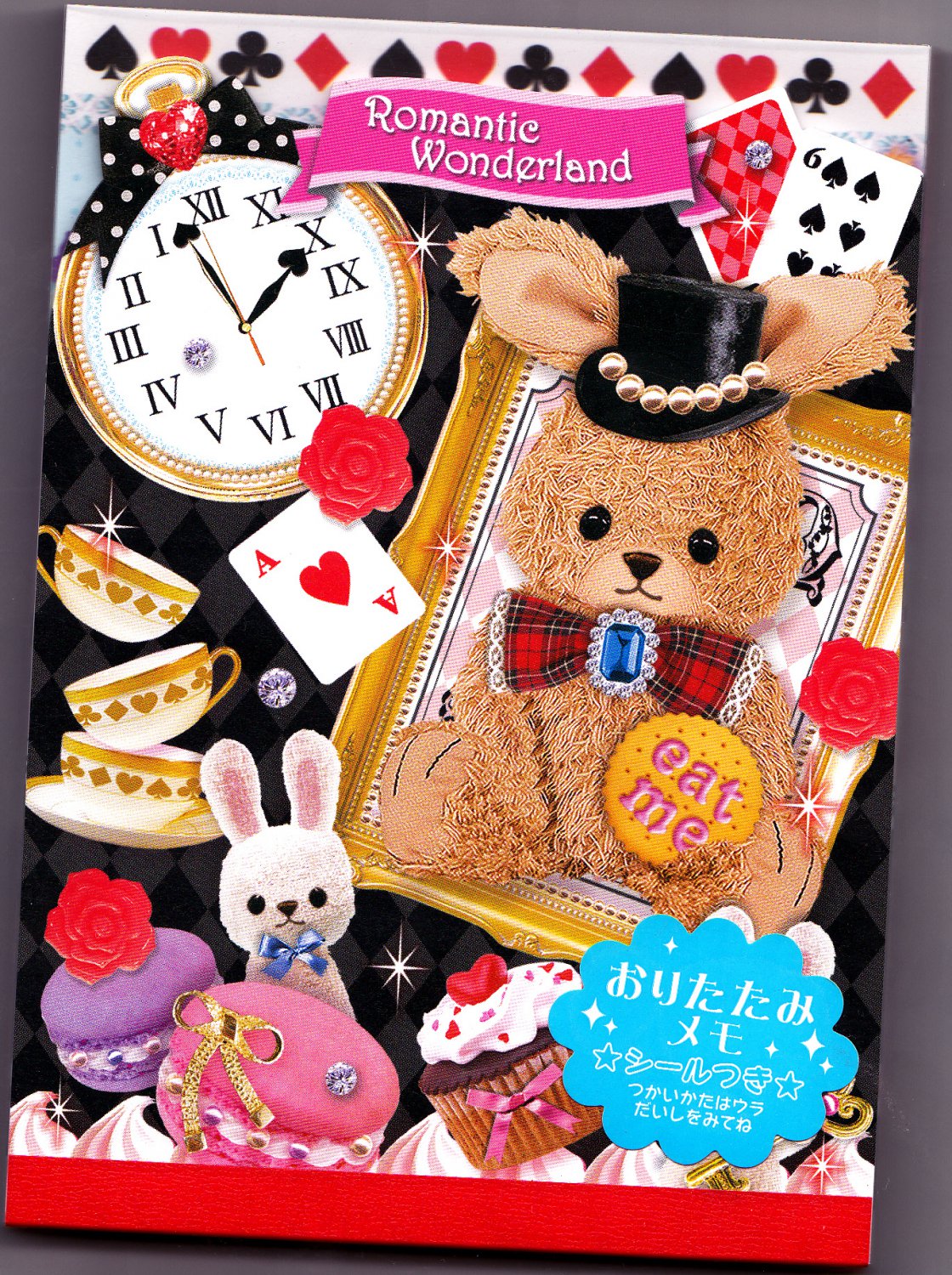 Kamio Japan Romantic Wonderland Memo Pad with Stickers Kawaii