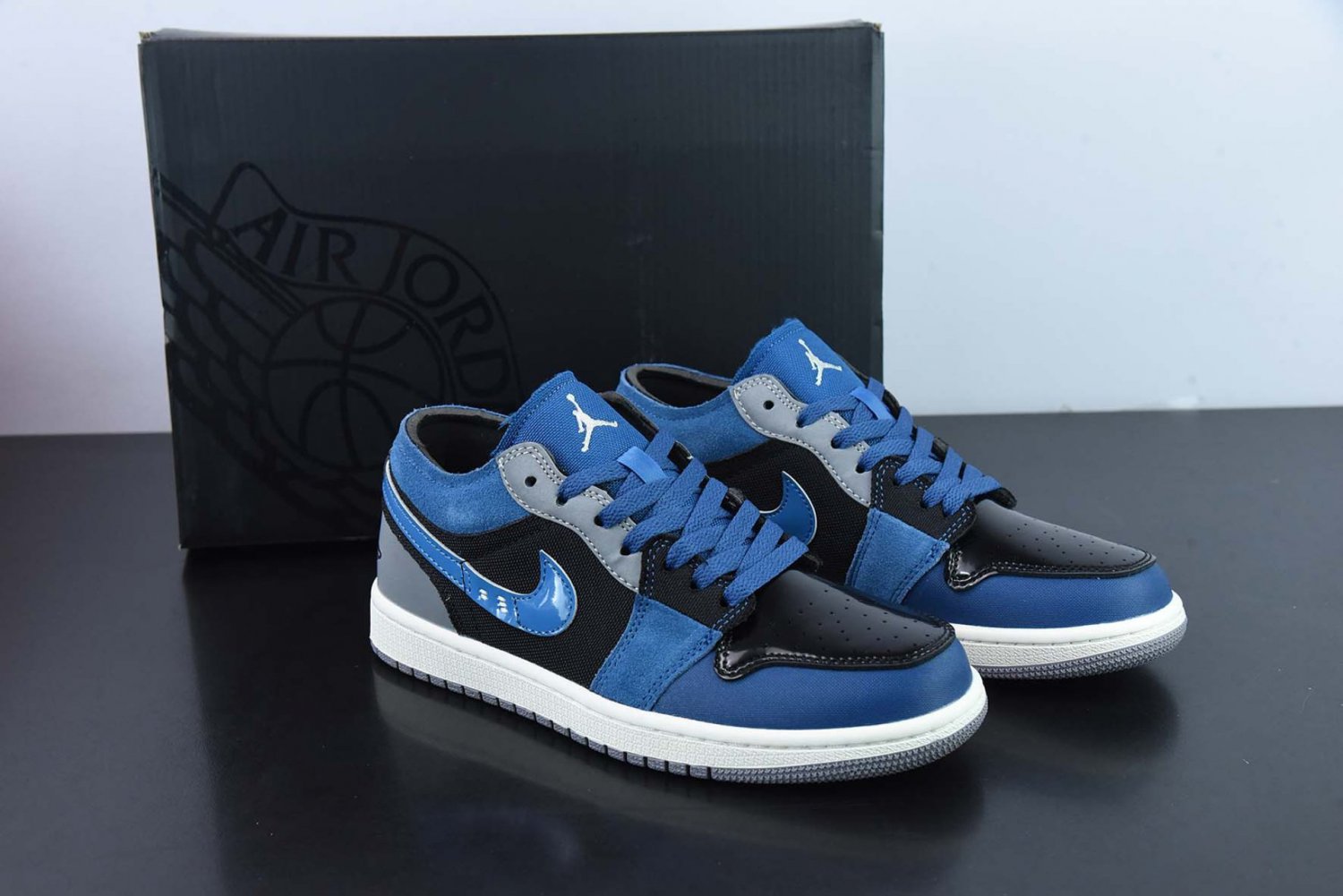 Nike Jordan 1 Low SE Craft Obsidian French Blue Ashen Slate White