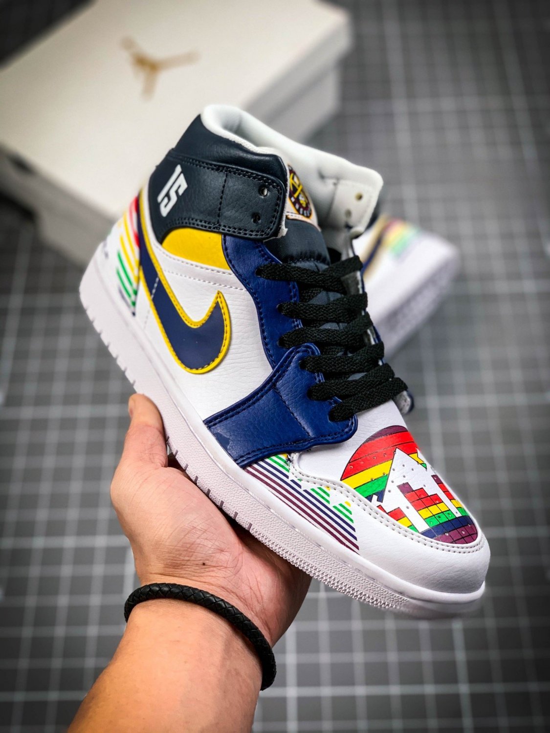 NIKE Air Jordan 1 Mid X Denver Nuggets Multicolor