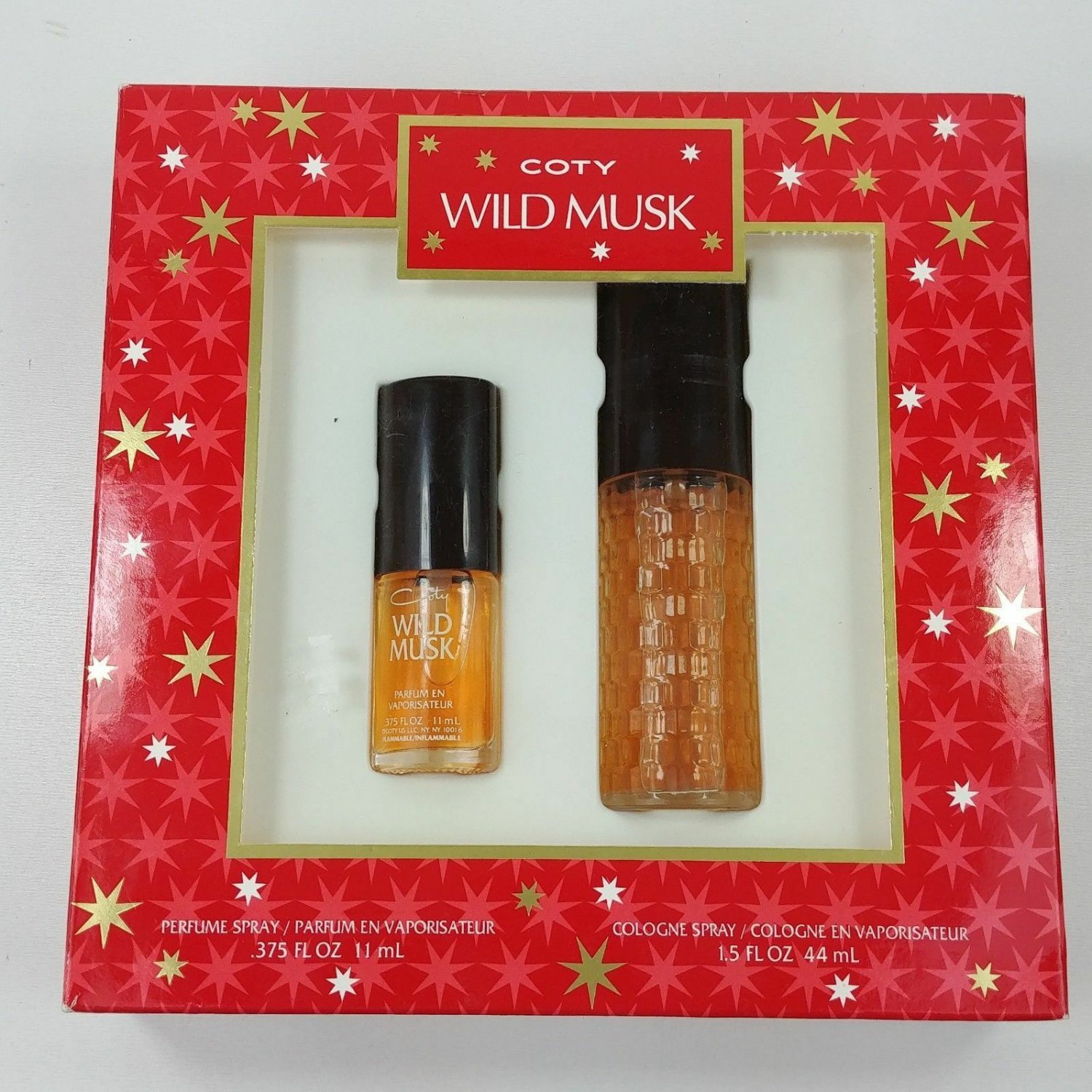 Vintage Coty Wild Musk Cologne Spray & Perfume Gift Set